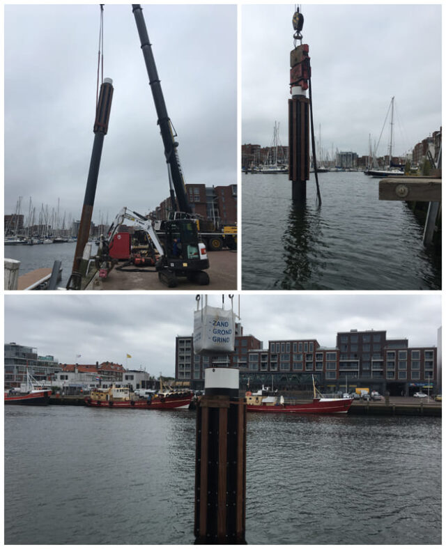Steel pipes for a floating jetty in Scheveningen | Solines