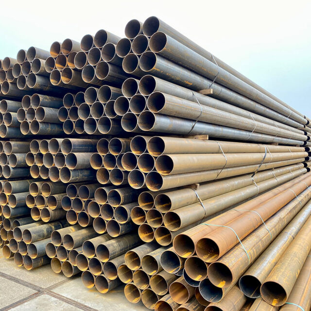 Large stock of piling tubes in various sizes | Solines