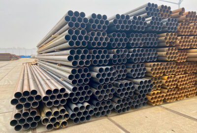 Large stock of piling tubes in various sizes | Solines
