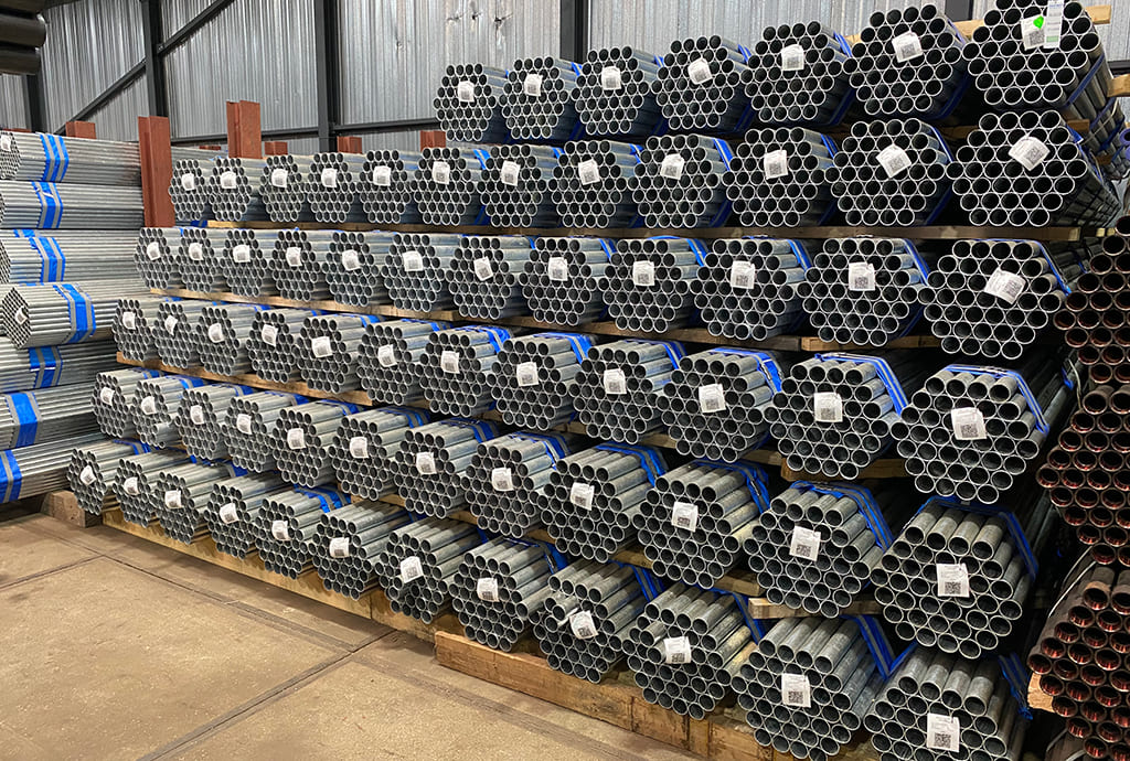 Galvanised tubes in Ø 60.3 x 2.90 mm in stock | Solines BV