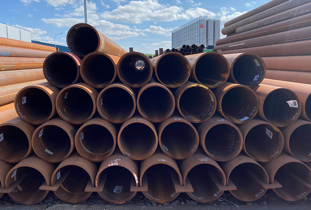 Steel pipes Ø 457 x 25 mm in steel quality S355 | Solines