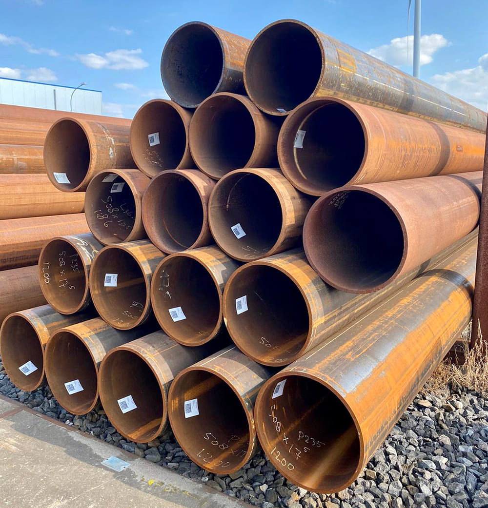Steel tubes Ø 508 x 17.5 mm in stock | Solines