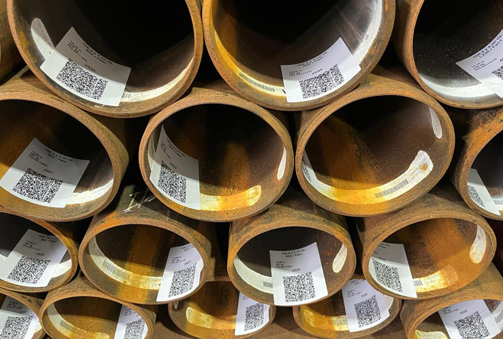 1400 Meters of steel tubes Ø 168.3 x 7.10 mm | Solines BV