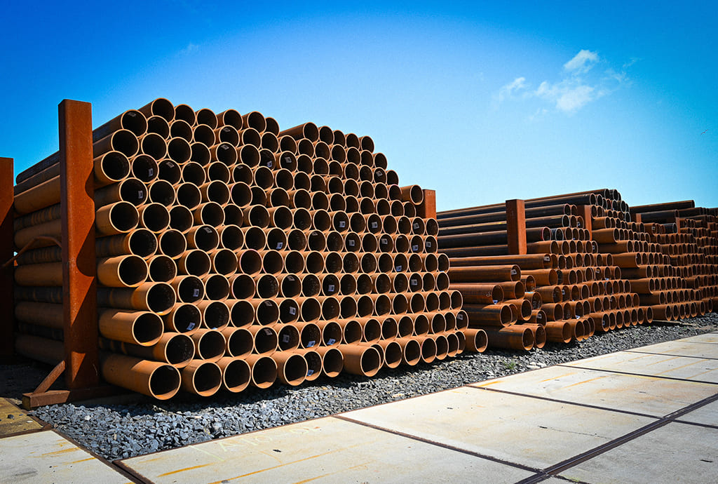 500 tons steel pipes Ø 323.9 x 12.70 millimeters | Solines