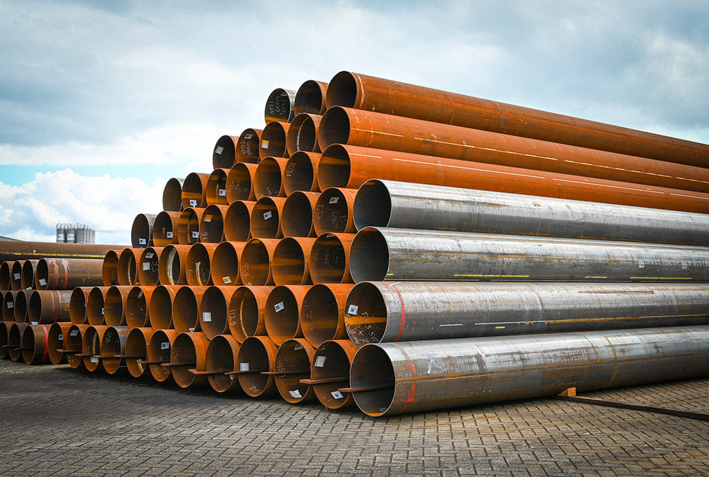 Steel tubes Ø 610.0 x 7.10 mm in P355 and P235GH | Solines