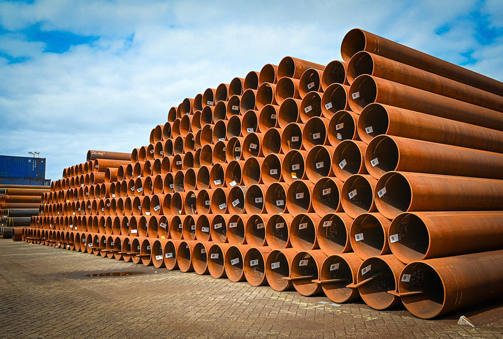 1,800 Meters of steel tubes in Ø 610.0 x 11.50 mm | Solines