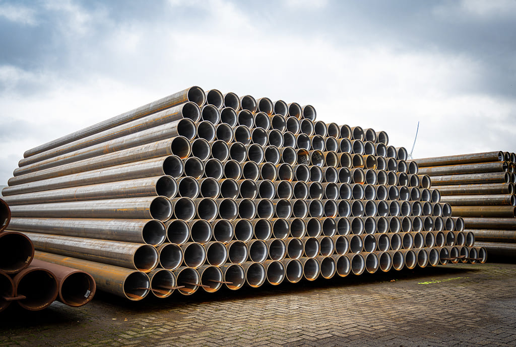 77 Tons of steel tubes in size Ø 355.6 x 10.00 mm | Solines