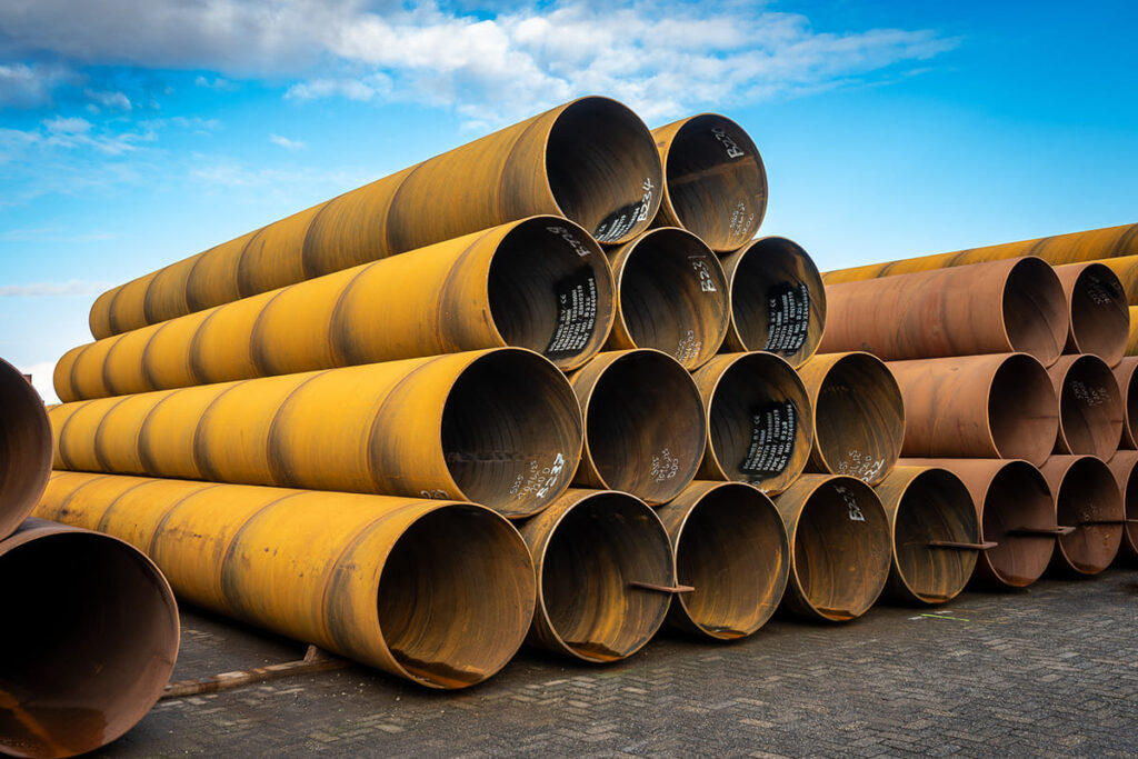 Spiral-welded tubes Ø 1,016.0 × 12.50 mm – 52 tons S355J2H